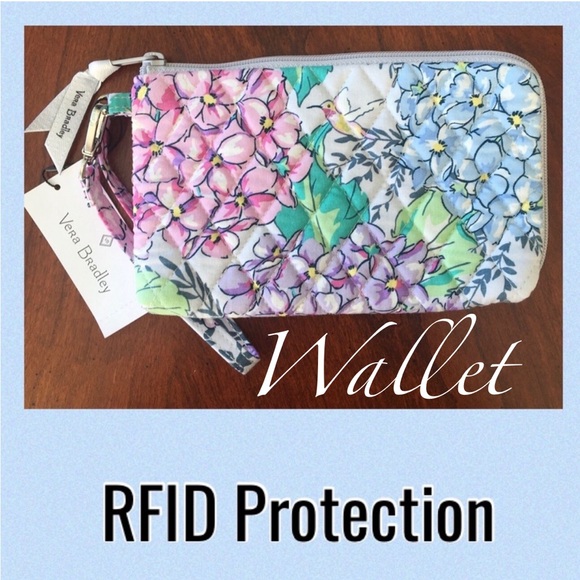 Vera Bradley | Bags | New Rfid Vera Bradley Slim Wristlet Happy ...